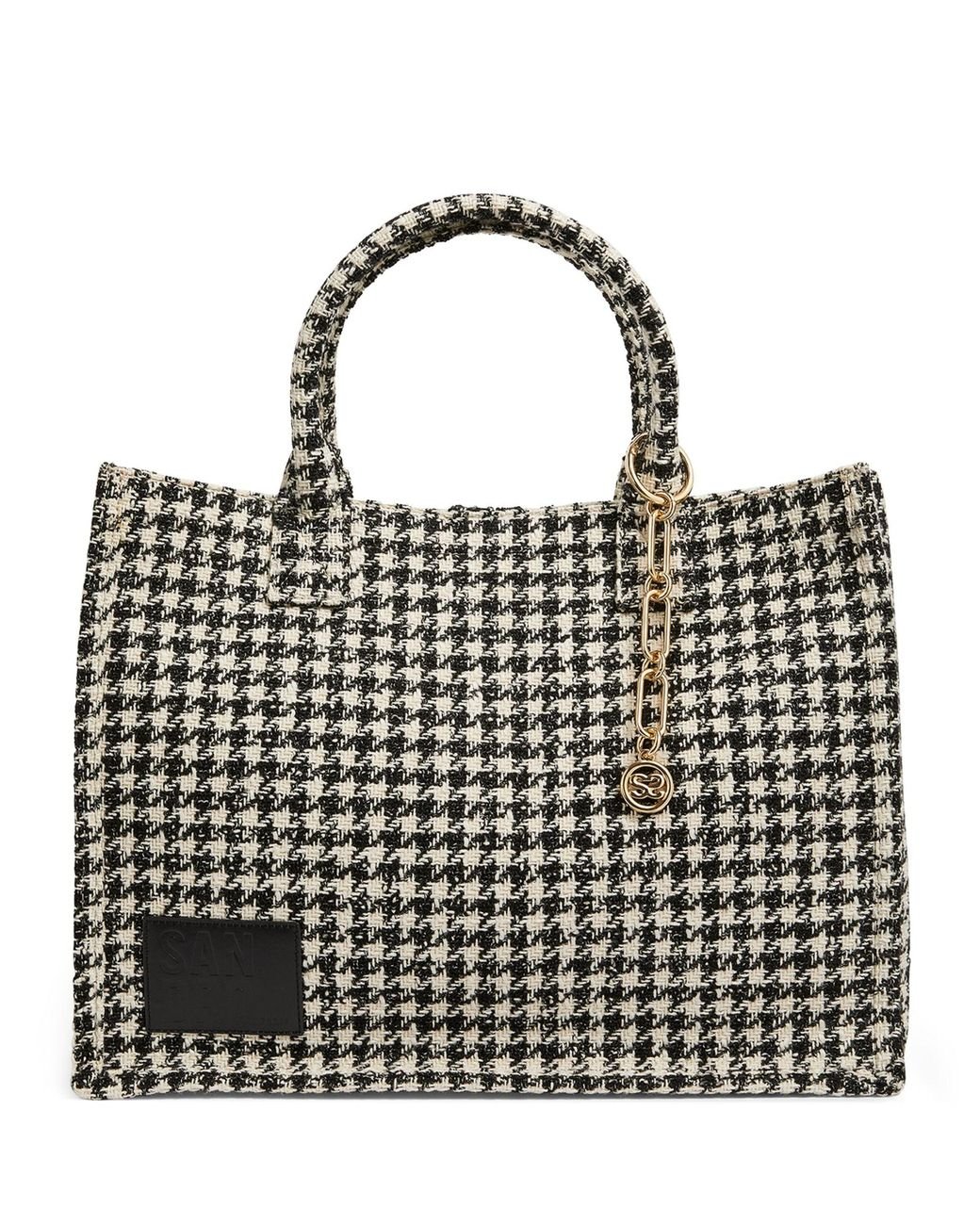 Sandro Tweed Tote Bag in Natural | Lyst