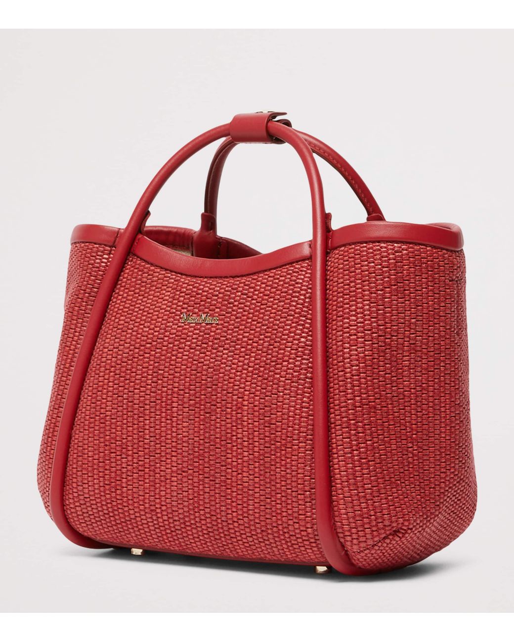 Max Mara Extra-Small Marine Top-Handle Bag in Red | Lyst