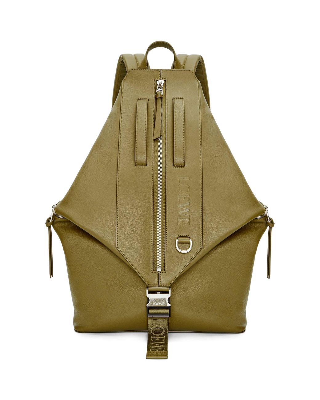Loewe Leather Convertible Backpack in Green for Men | Lyst
