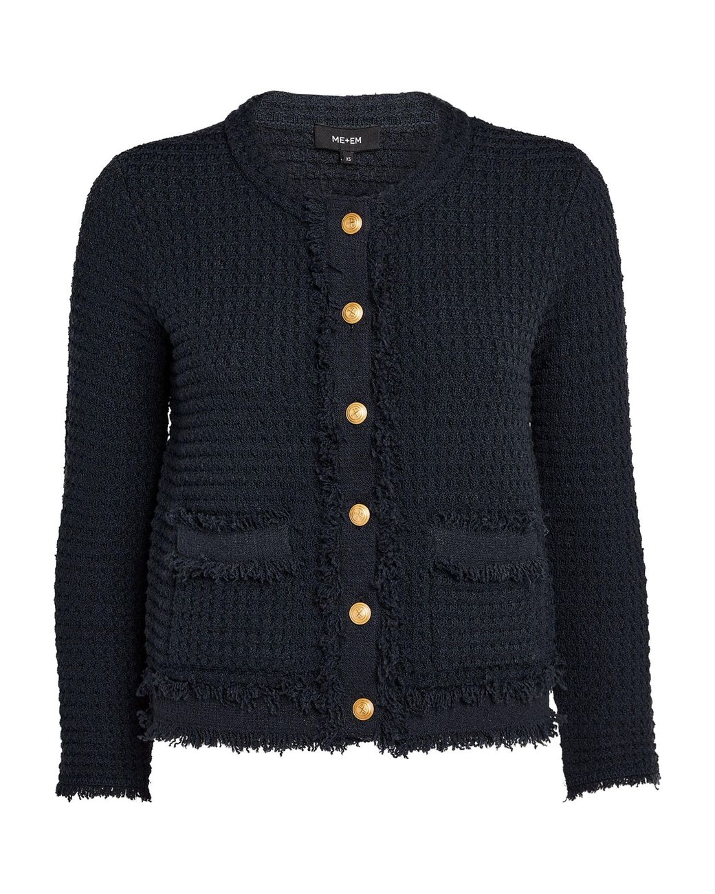 ME+EM Me+em Cropped Bouclé Jacket in Blue | Lyst UK