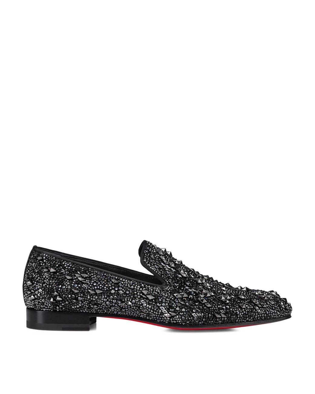 Christian Louboutin Dandelion Strass Eternity Loafers in Black | Lyst