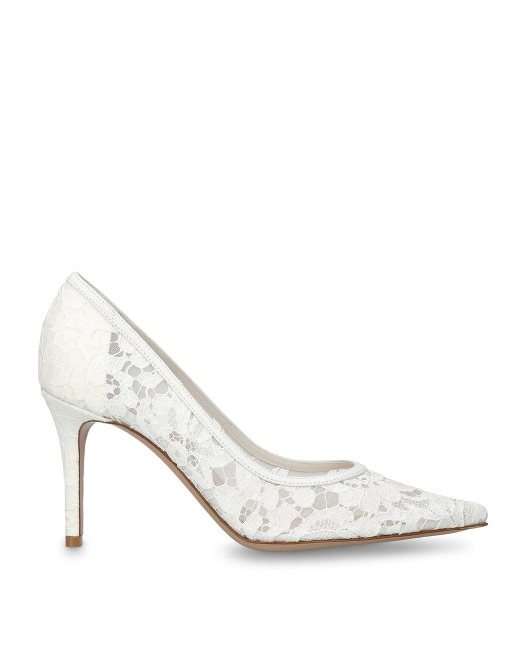 Gianvito Rossi Lace Claudia Pumps 105 in White | Lyst UK