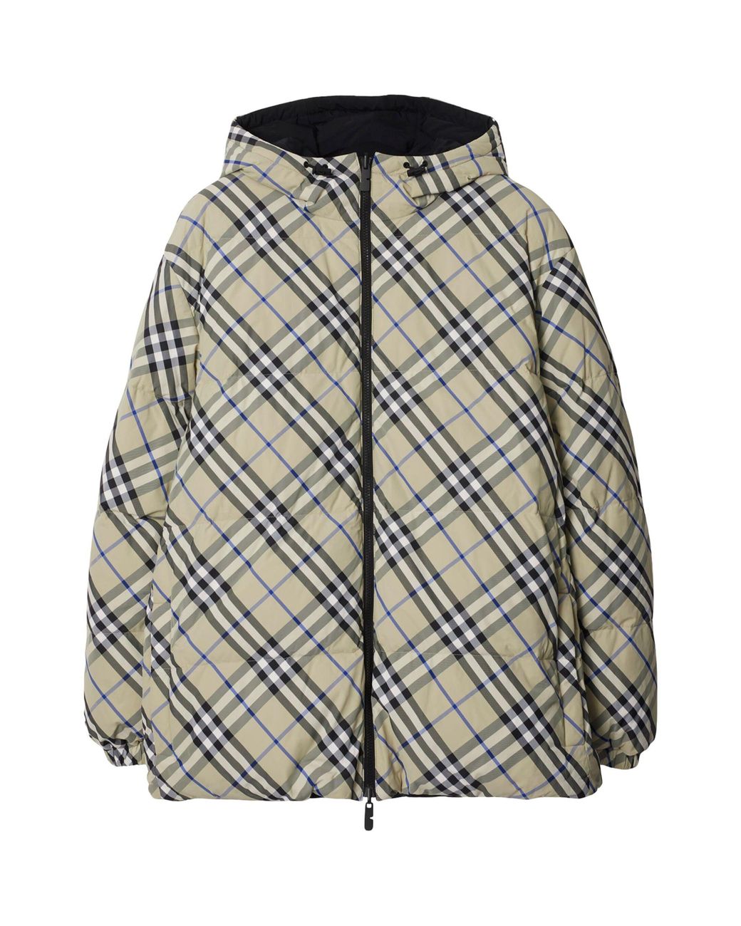Burberry Down Reversible Puffer Jacket in Gray for Men | Lyst