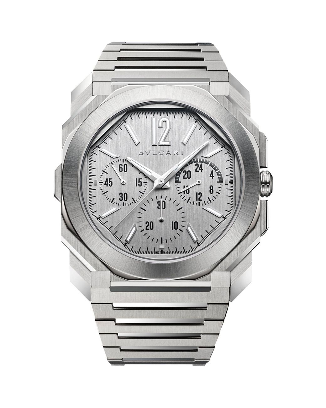 BVLGARI Stainless Steel Octo Finissimo Chronograph Gmt Watch 43Mm in ...