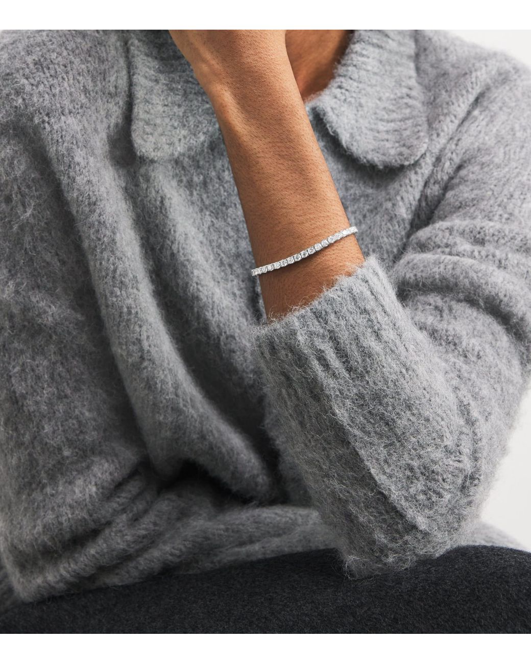 Harrods And Diamond Tennis Bracelet in White | Lyst