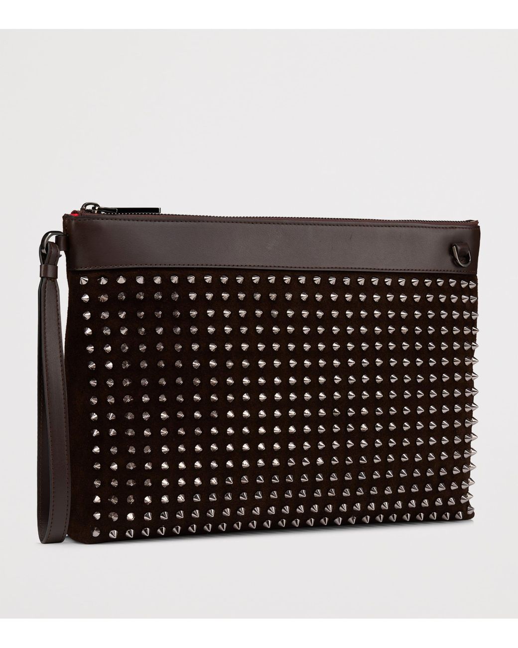 Christian Louboutin Funky Spike Leather Pouch in Black for Men | Lyst