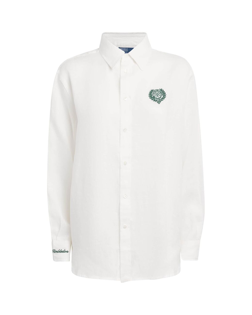 Polo Ralph Lauren X Wimbledon Linen Logo Crest Shirt in White | Lyst