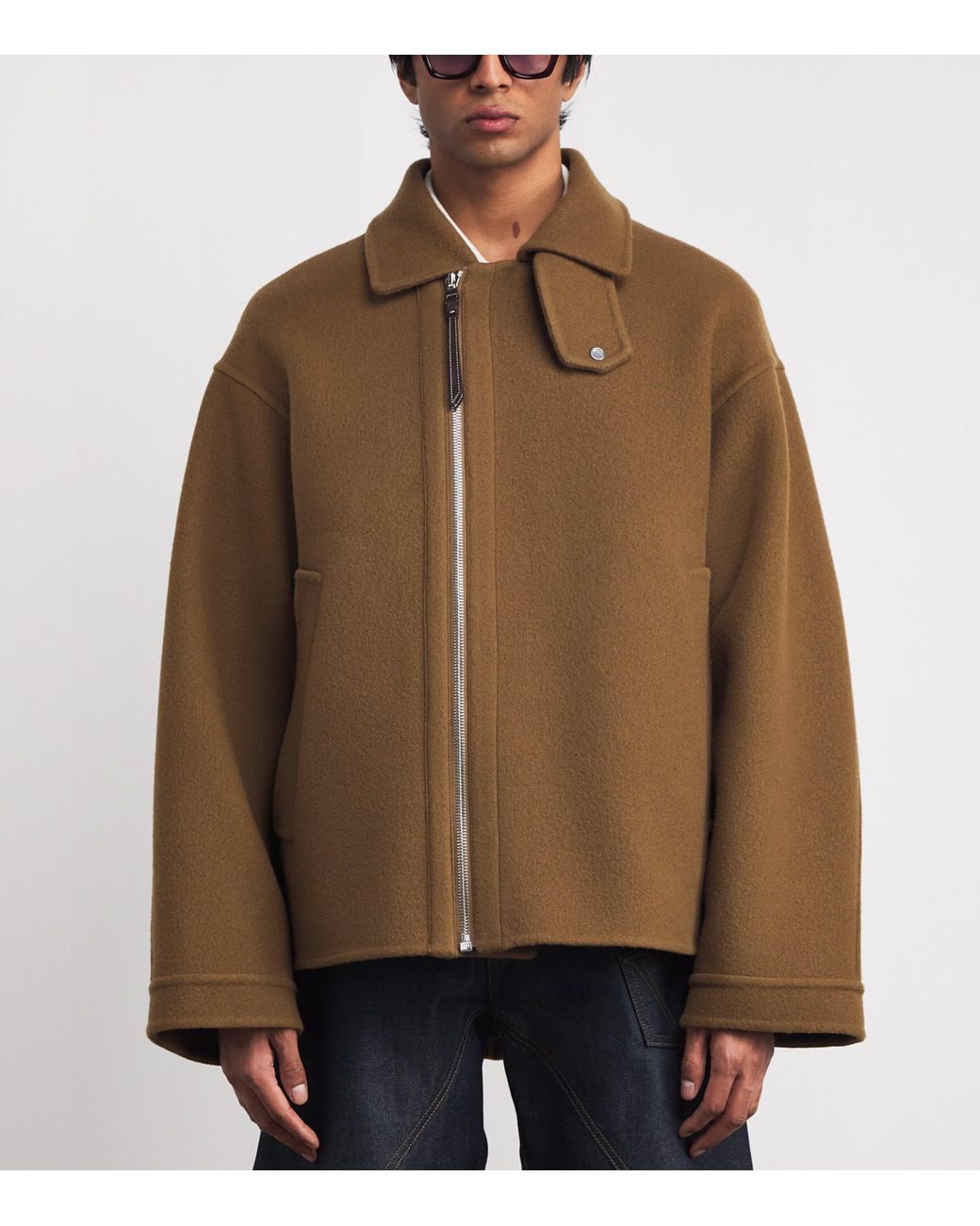 JW Anderson Double-Faced Wool-Cashmere Fireman Coat in Brown for Men ...