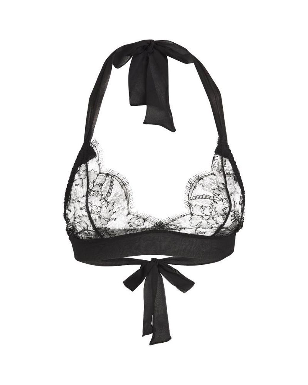 Gilda & Pearl Side-Tie Ava Bra in Black | Lyst UK