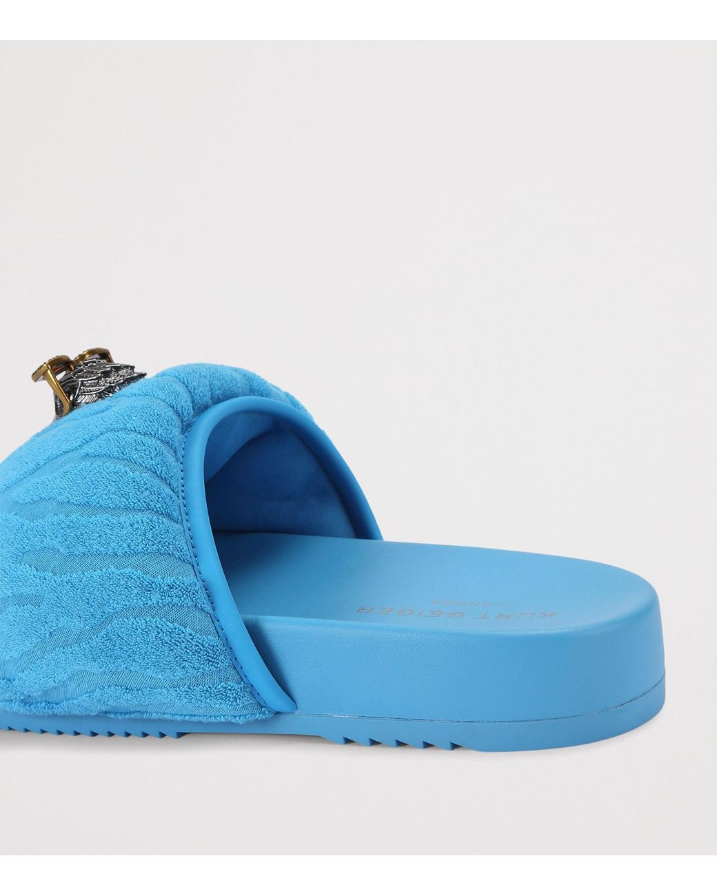 Kurt Geiger Terry Eagle Puff Slides in Blue for Men | Lyst