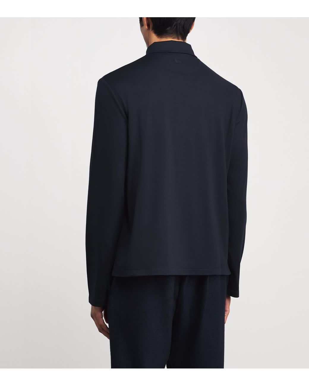 Colombo Kid Wool Quarter-Zip Polo Sweater in Blue for Men | Lyst