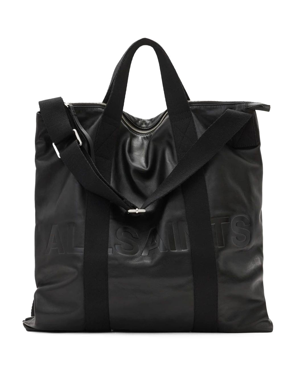 AllSaints Leather Kei Backpack in Black for Men | Lyst