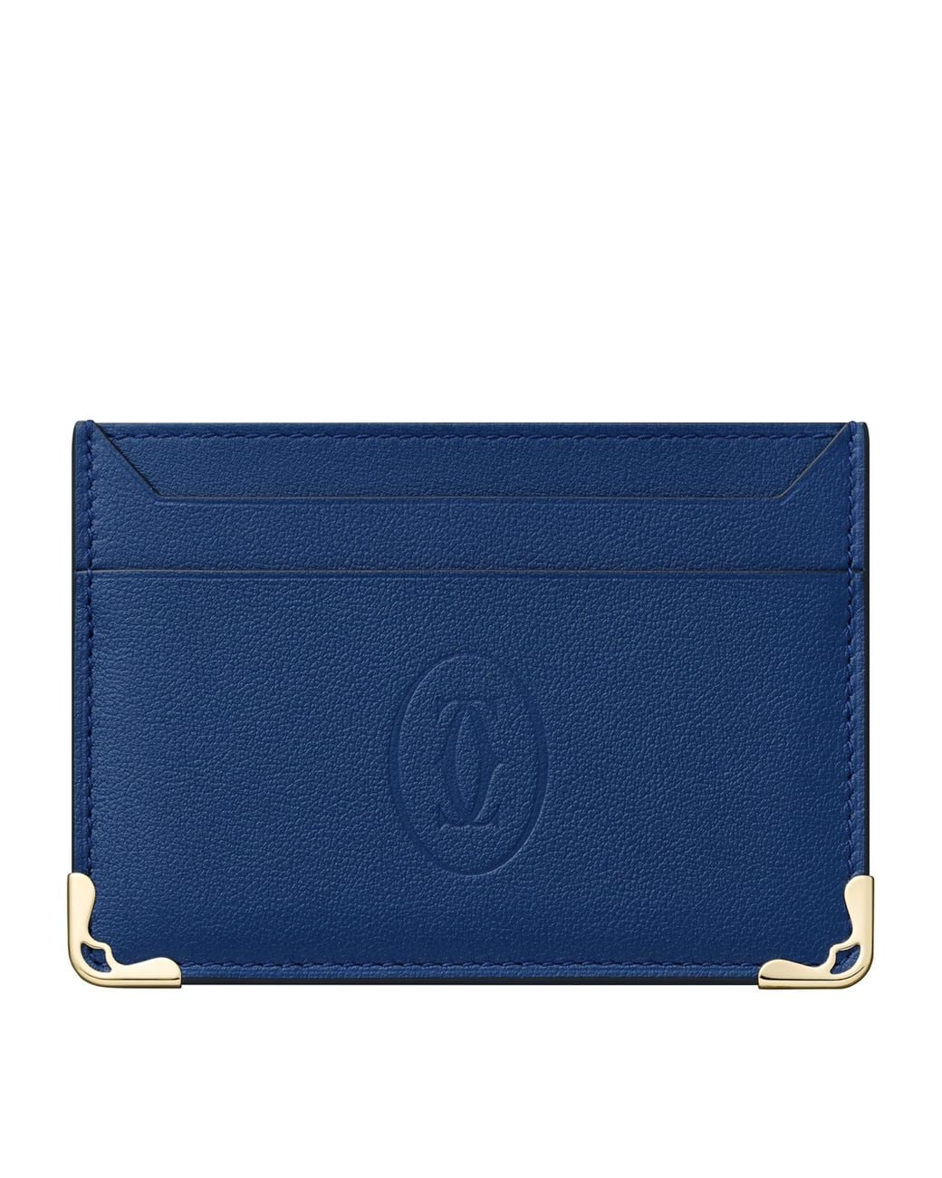 Cartier Leather Must De Card Holder in Blue for Men | Lyst UK