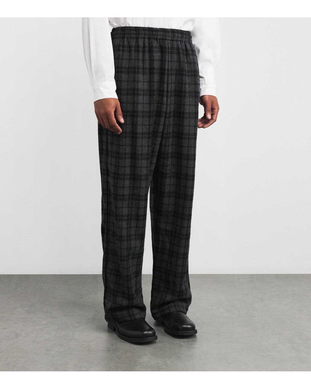 Willy Chavarria Wool-Blend Ruff Rider Trousers in Black for Men | Lyst