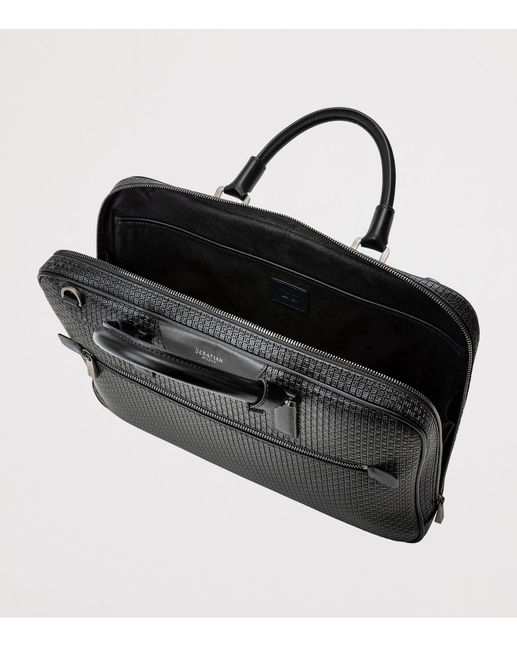 Serapian Extra Slim Stepan Briefcase in Black for Men | Lyst