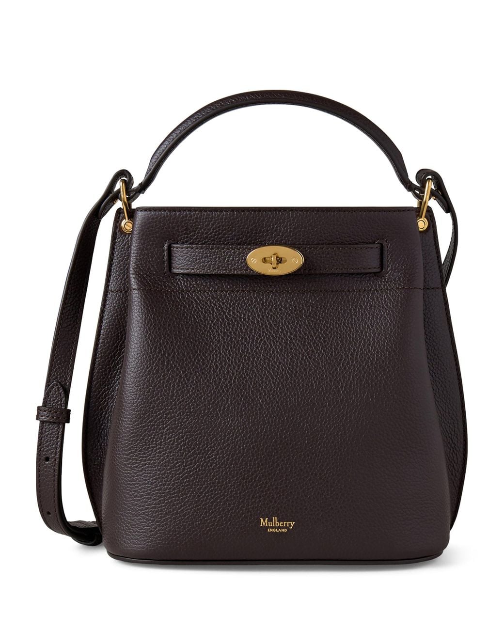 Mulberry Leather Islington Bucket Bag in Black | Lyst
