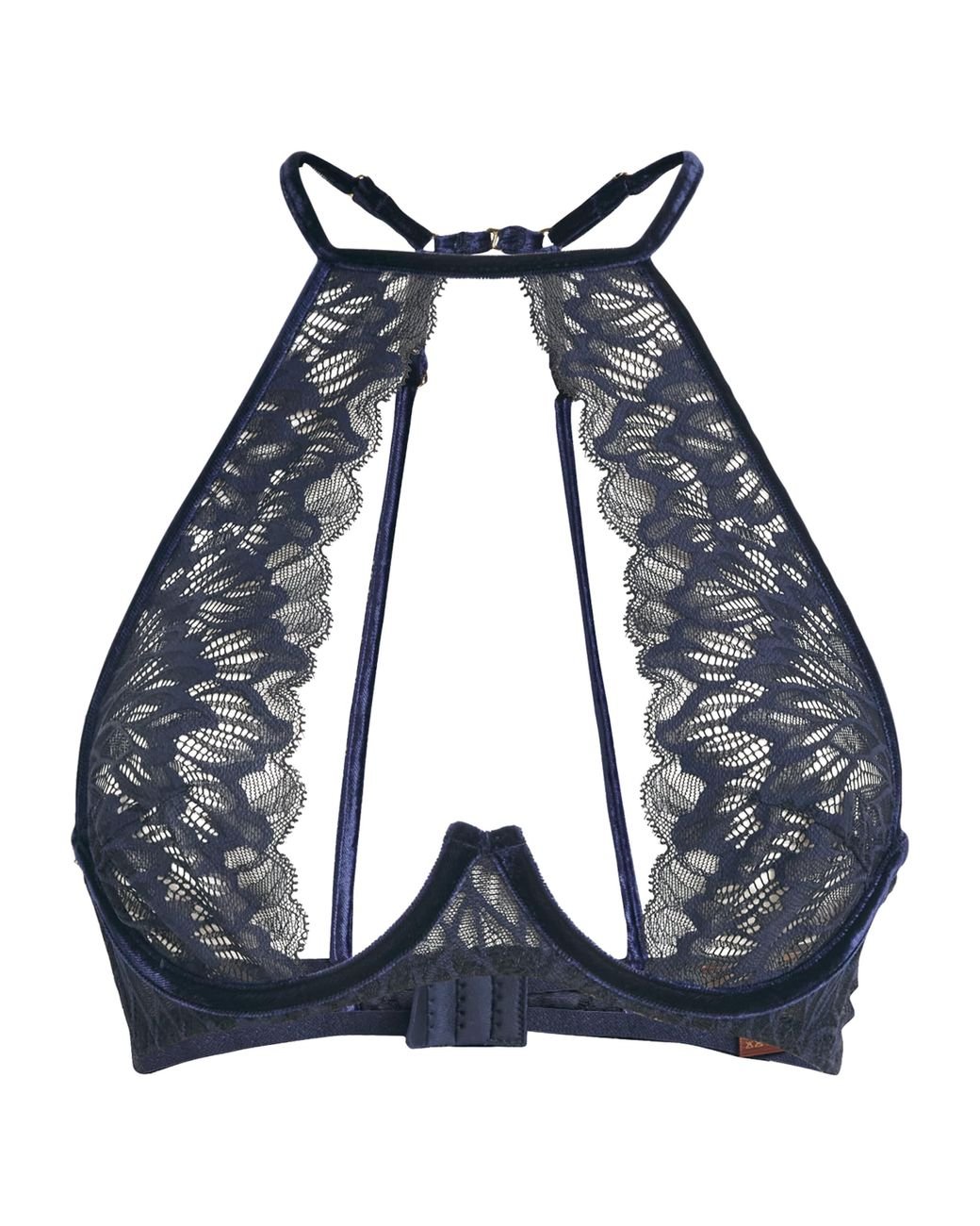Coco De Mer High-Neck Azzura Bra in Blue | Lyst