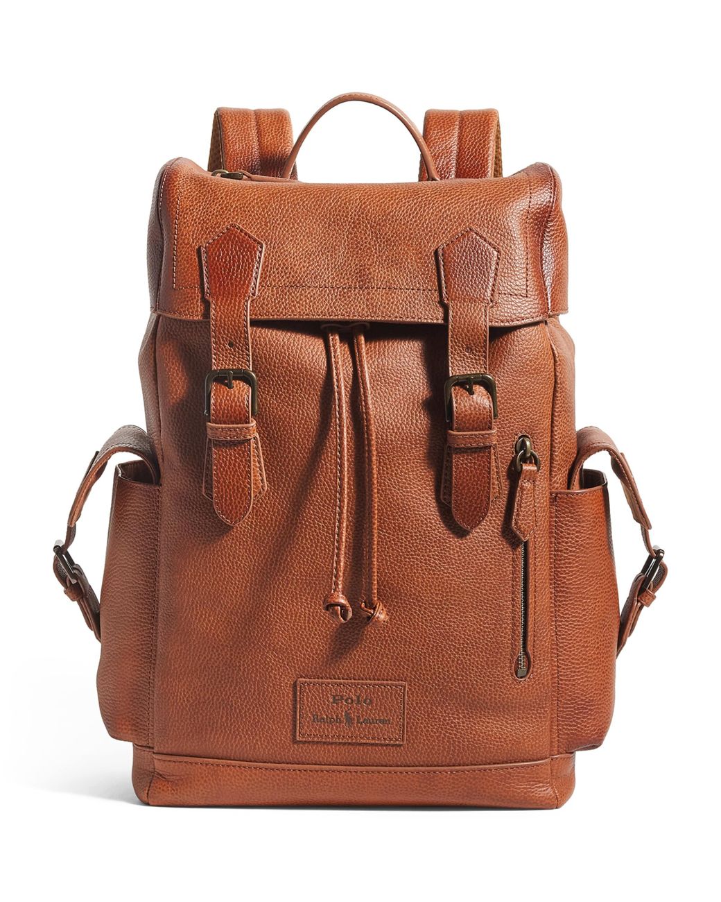 Polo Ralph Lauren Leather Backpack in Brown for Men | Lyst