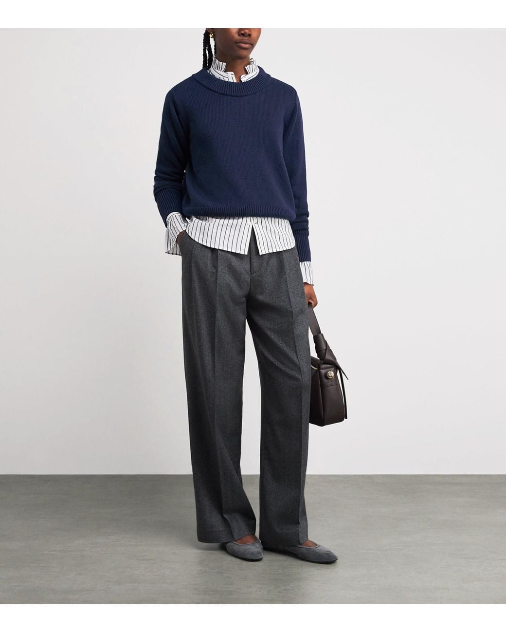 With Nothing Underneath Wool Devon Sweater in Blue | Lyst UK