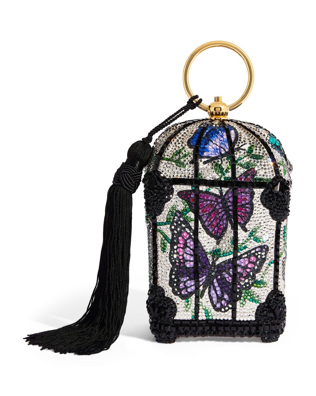 Judith Leiber Crystal-Embellished Habitat Metamorphosis Clutch Bag in ...