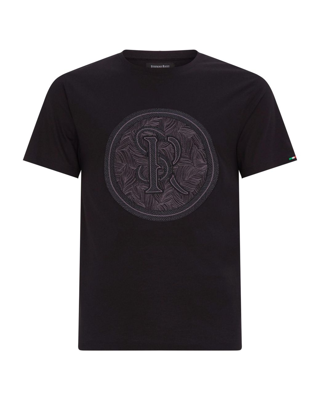 Stefano Ricci Embroidered Logo T-shirt in Black for Men - Save 2% - Lyst