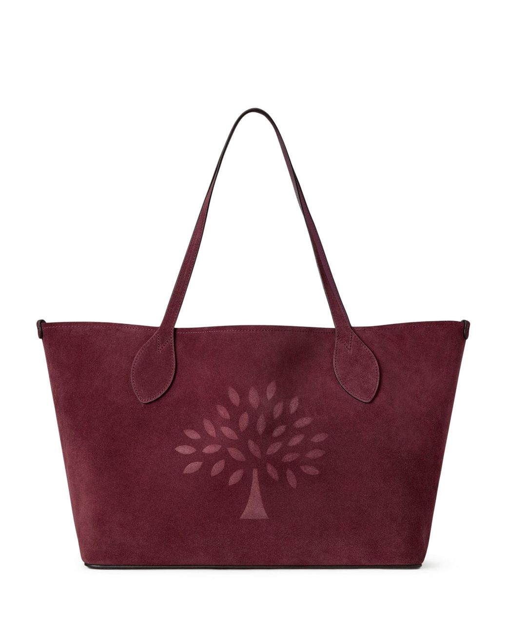 Mulberry Suede Tree Tote in Red | Lyst