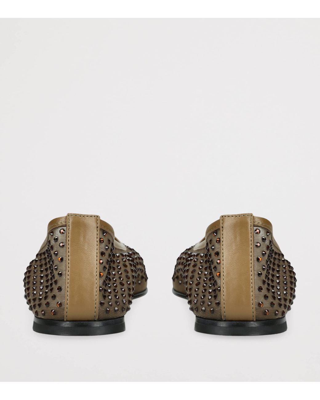 Dear Frances Embellished Balla Ballet Flats in Brown | Lyst