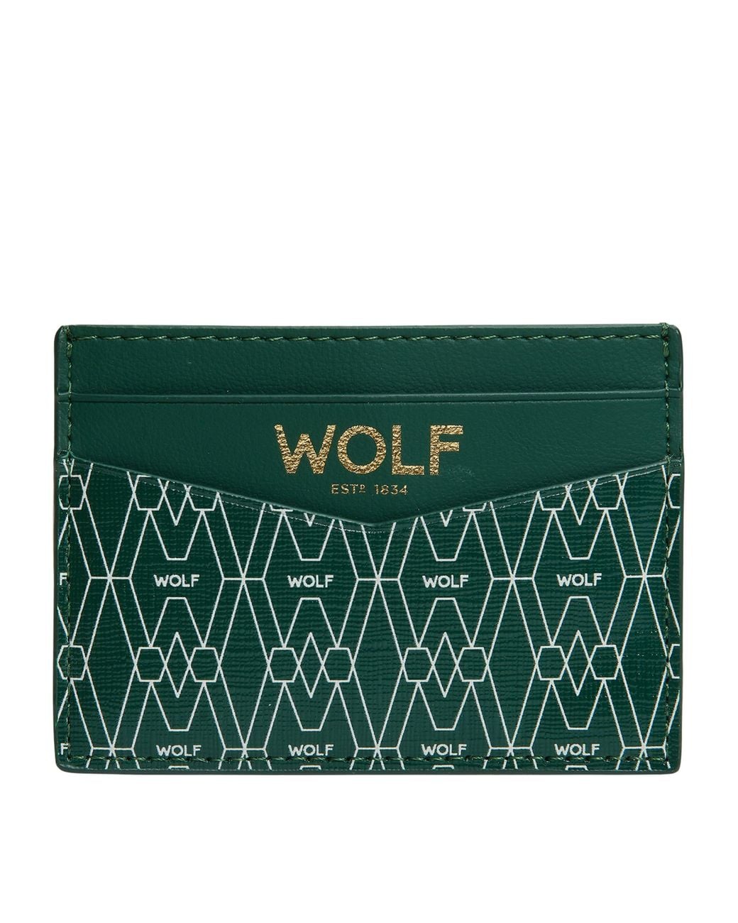 Wolf Signature Card Holder in Green | Lyst UK