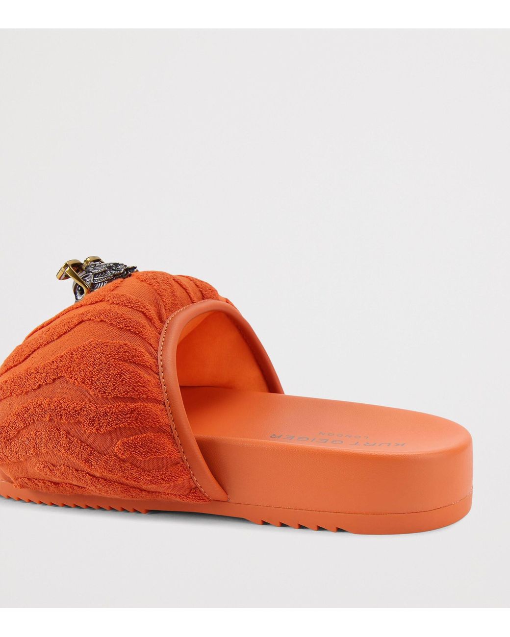 Kurt Geiger Terry Eagle Puff Slides in Orange for Men | Lyst UK