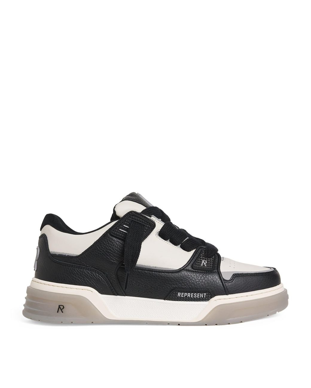 Represent Leather Studio Sneakers in Black for Men | Lyst