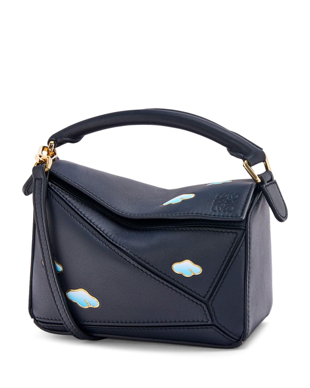 Loewe Mini Leather Clouds Puzzle Top- Handle Bag in Blue | Lyst