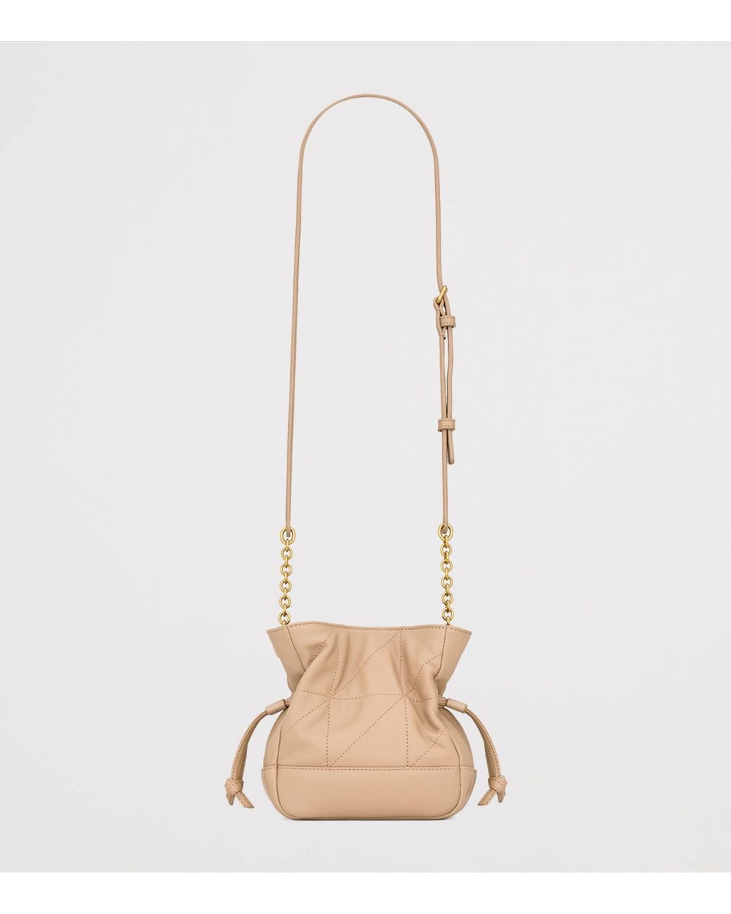 Saint Laurent Mini Leather Jamie Shoulder Bag in Natural | Lyst