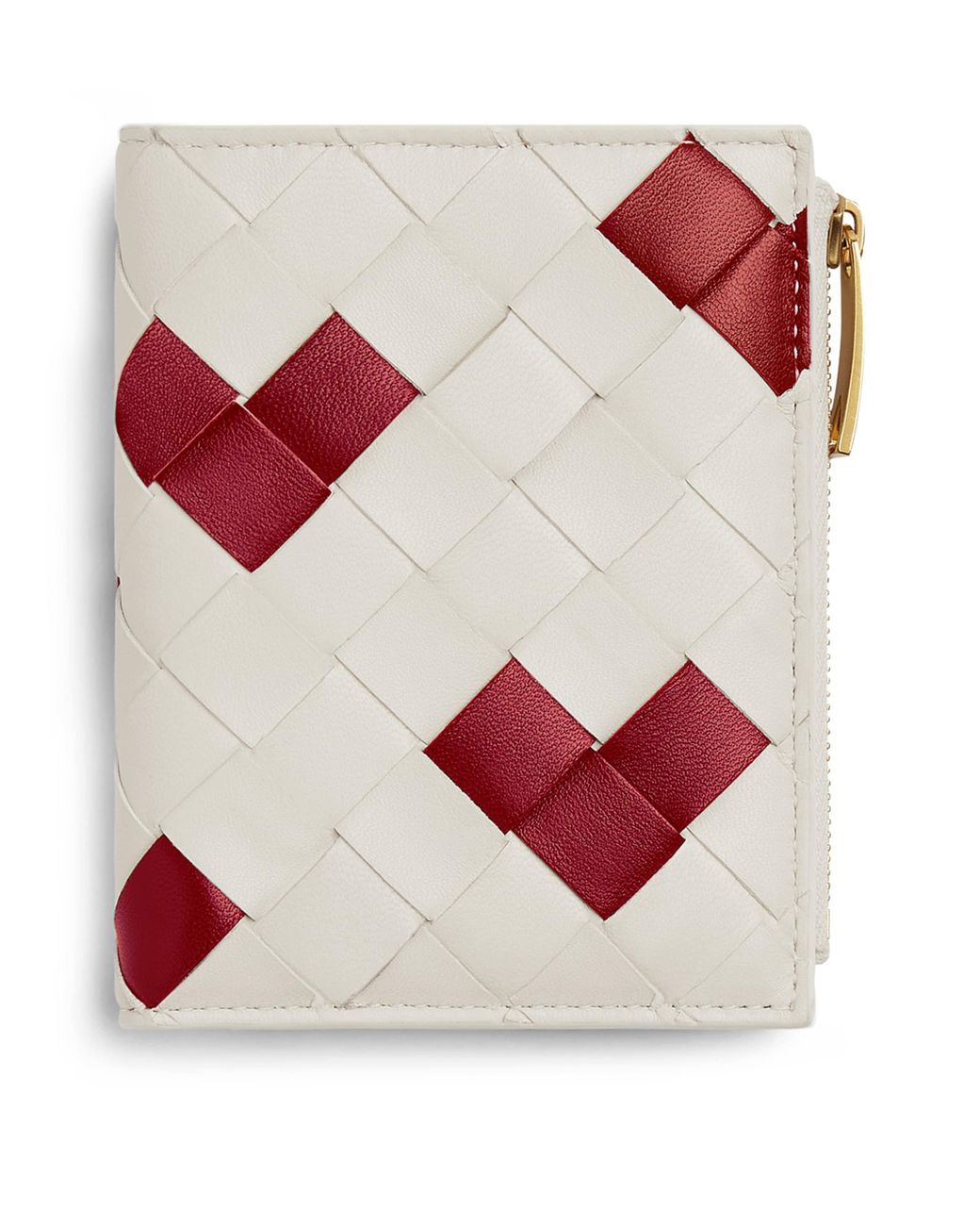 Bottega Veneta Small Leather Intrecciato Bifold Wallet in Pink | Lyst UK