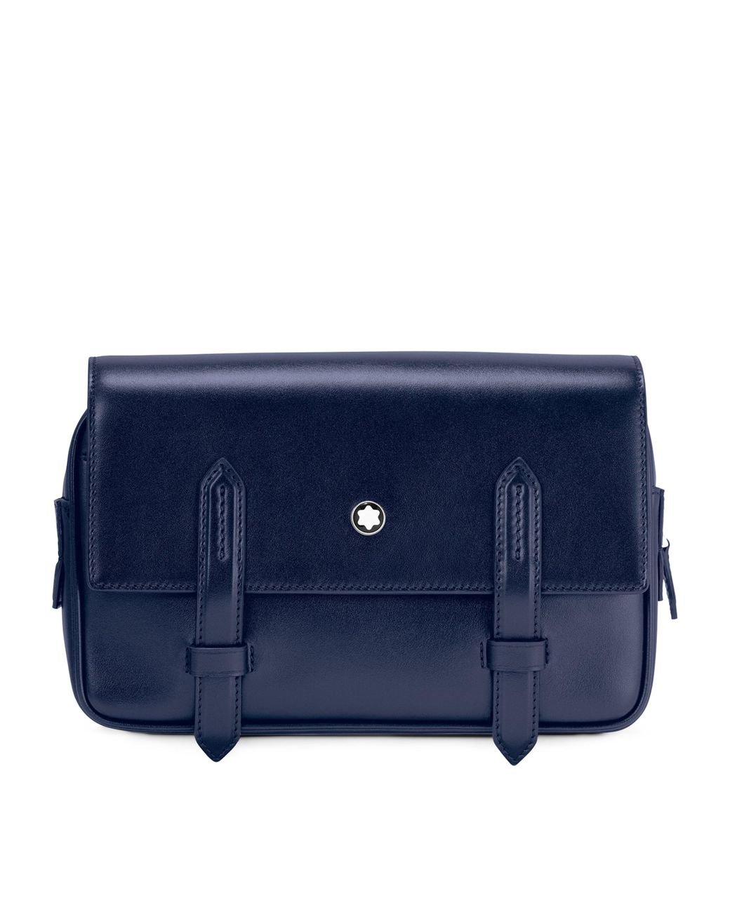 Montblanc Leather Meisterstück Messenger Bag in Blue for Men | Lyst