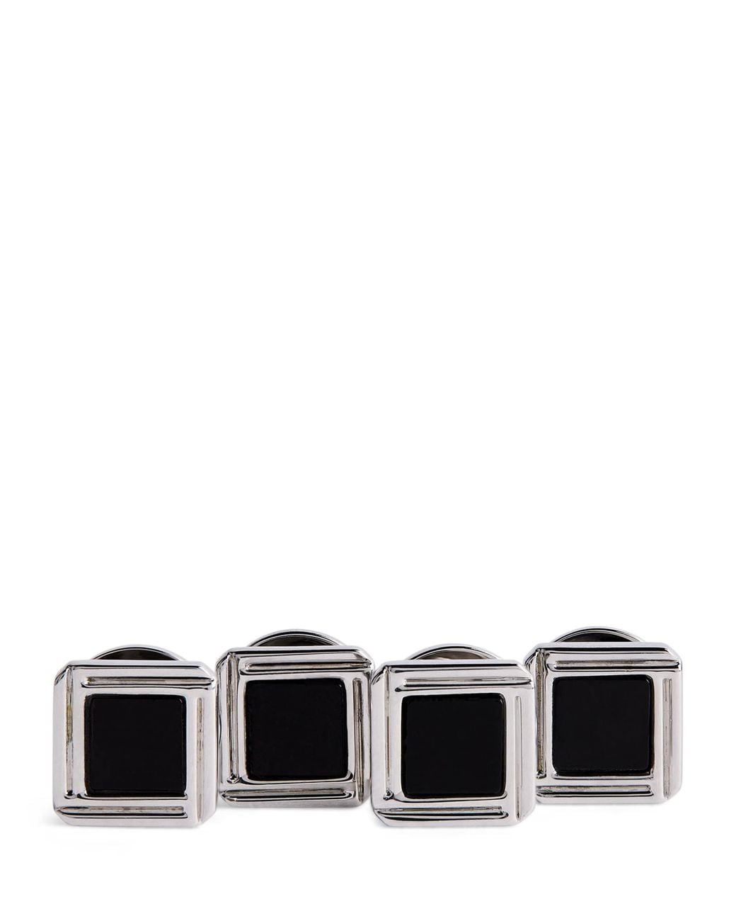 Babette Wasserman Rhodium-Plated Celtic Onyx Cufflinks Set in Black for ...
