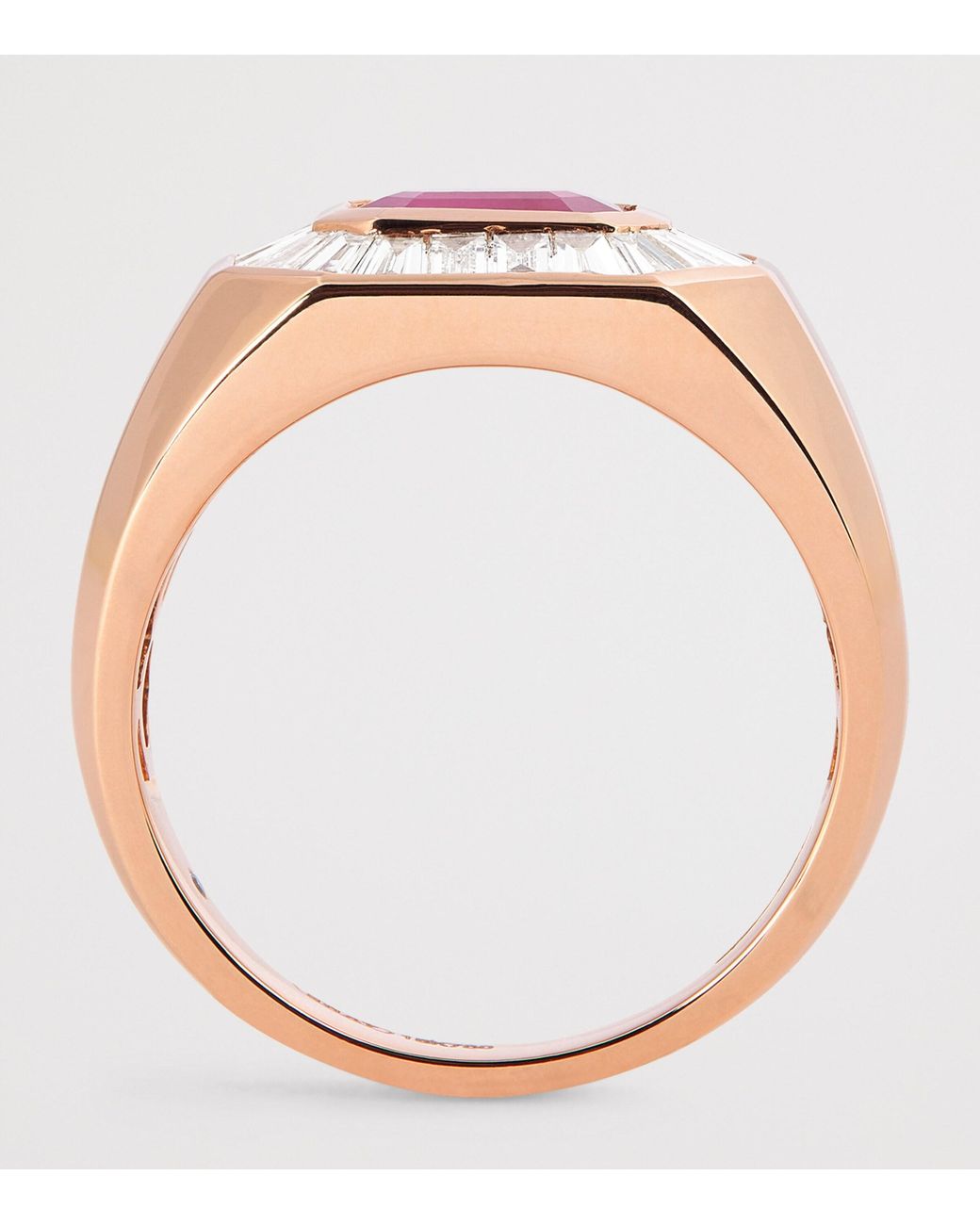 SHAY Diamond And Ruby Championship Ring in Pink | Lyst UK