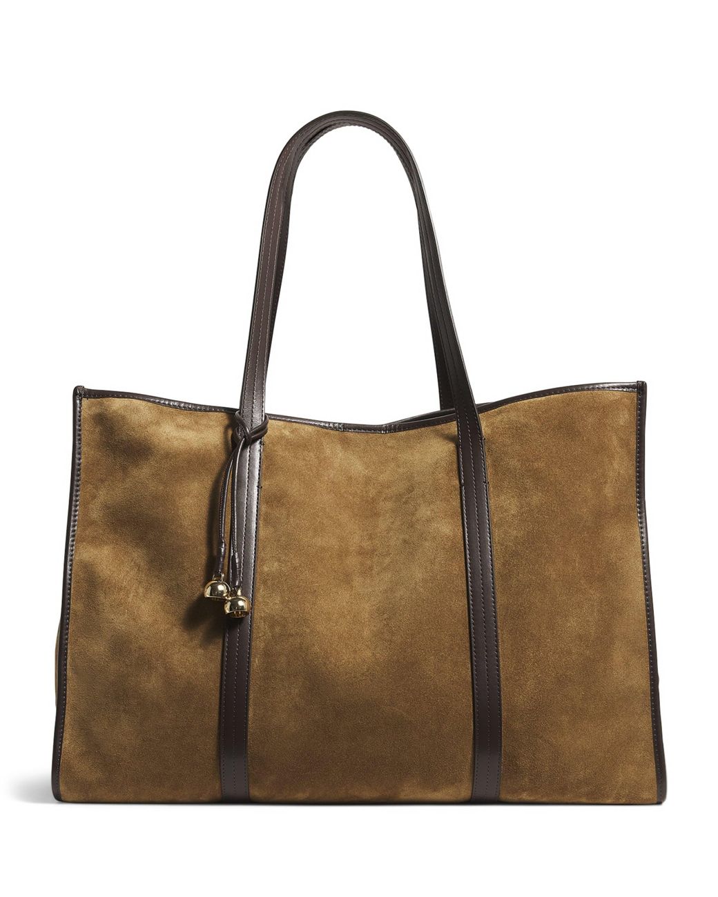 Sandro Large Suede Tote Bag in Brown | Lyst