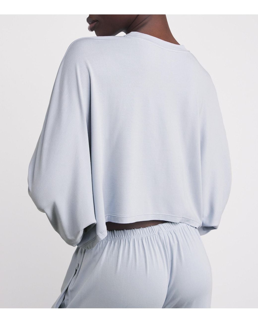 Skims Modal-Blend Henley Pyjama Set in Blue | Lyst UK