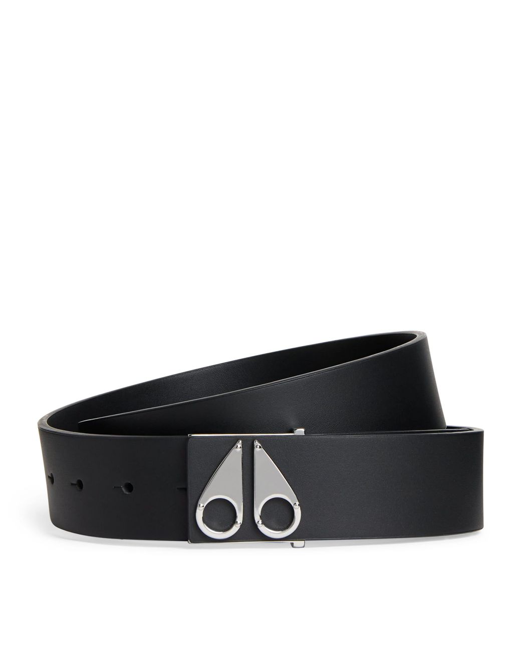 Moose Knuckles Leather Logo Belt in Black for Men | Lyst UK