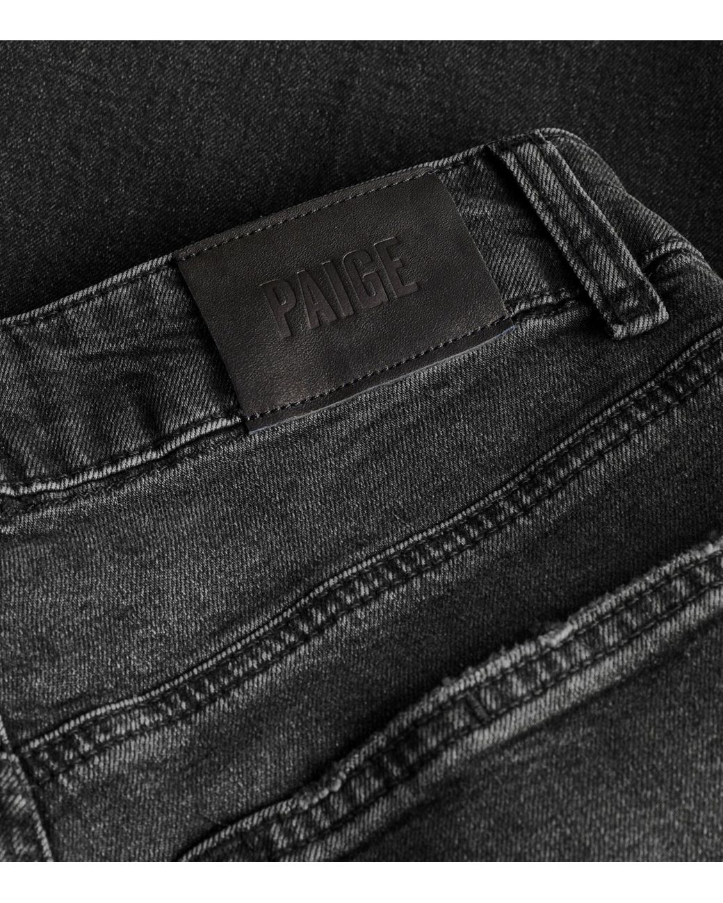PAIGE Sasha Straight Jeans in Black | Lyst