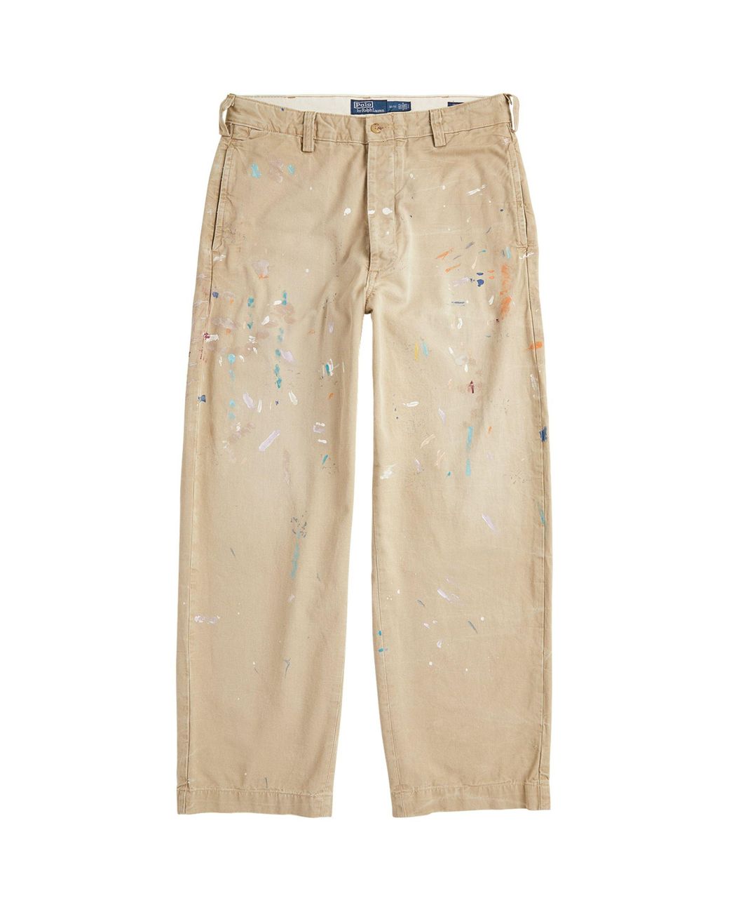 Polo Ralph Lauren Cotton Paint-splatter Chinos in Natural for Men | Lyst