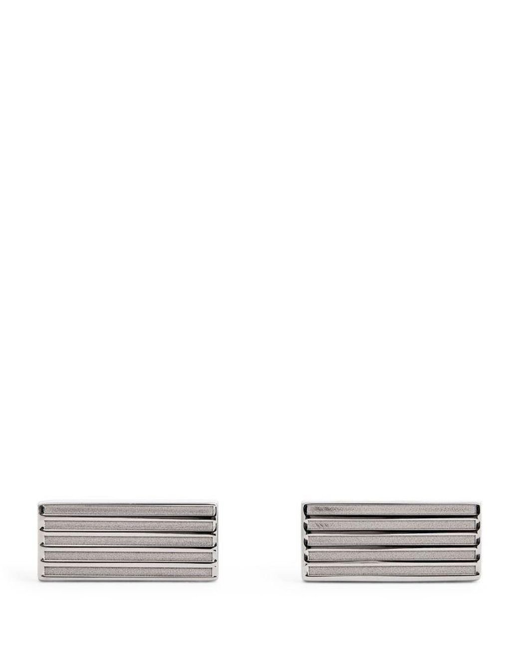 Giorgio Armani Sterling Cufflinks in White for Men | Lyst UK