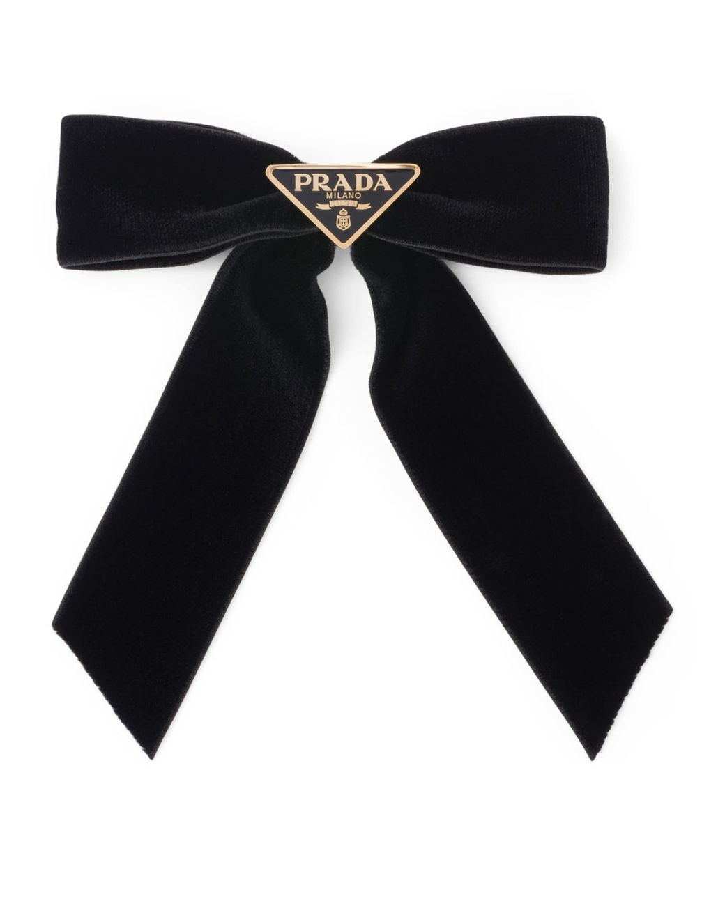 Prada Velvet Bow Hair Clip in Black | Lyst UK