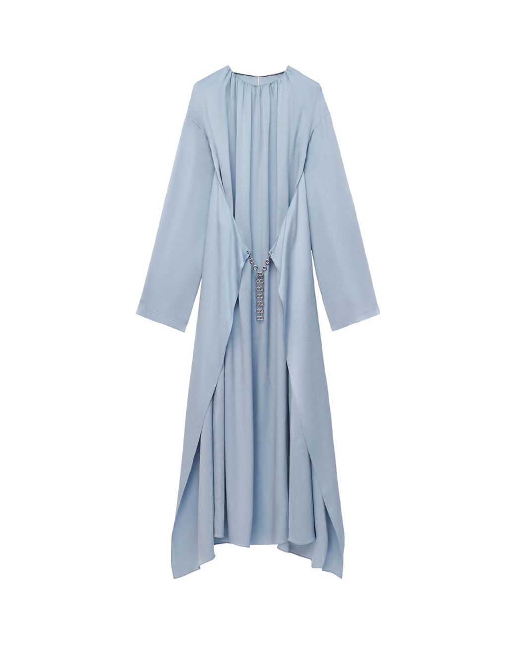 Loewe Exclusive Silk Satin Capsule Donut Chain Maxi Dress in Blue | Lyst UK