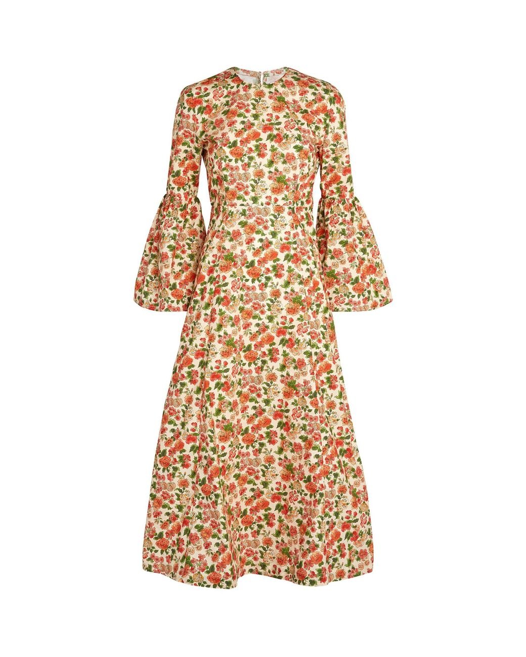 Doen Dôen Floral Noisette Midi Dress in Natural | Lyst