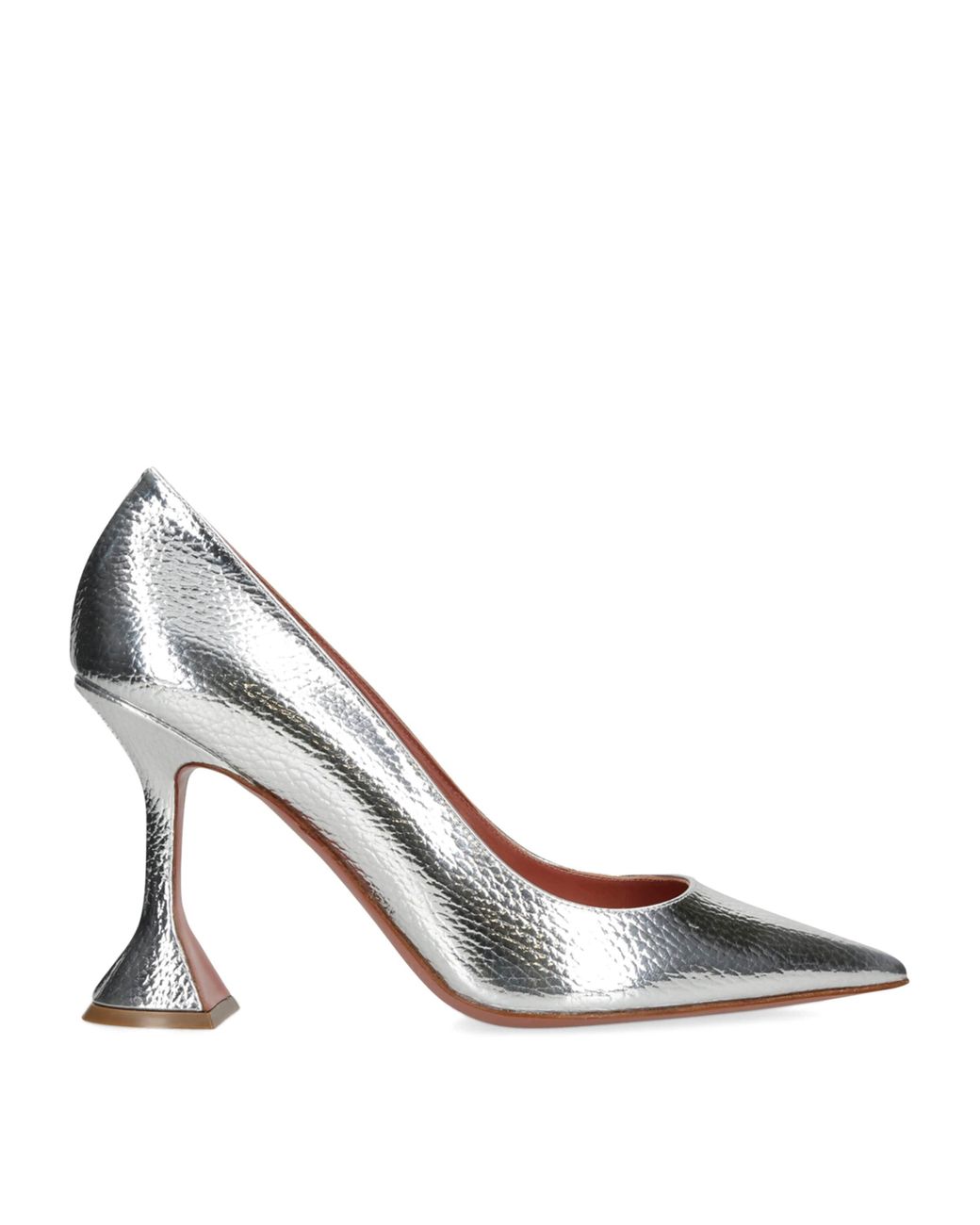 AMINA MUADDI Metallic Leather Ami Pumps 95 | Lyst