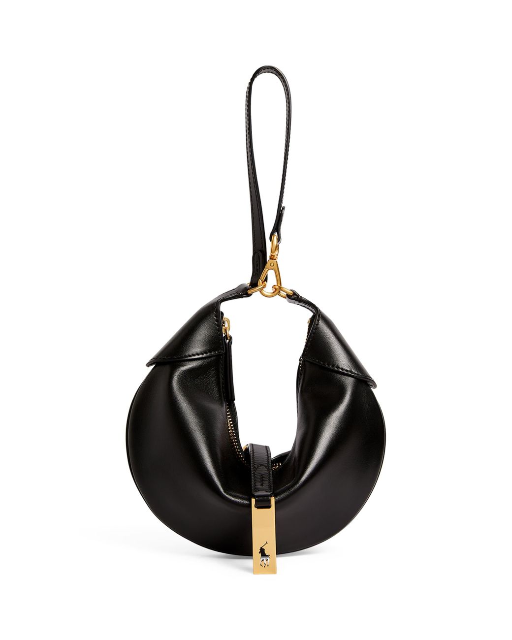 Polo Ralph Lauren Small Leather Id Shoulder Bag in Black | Lyst