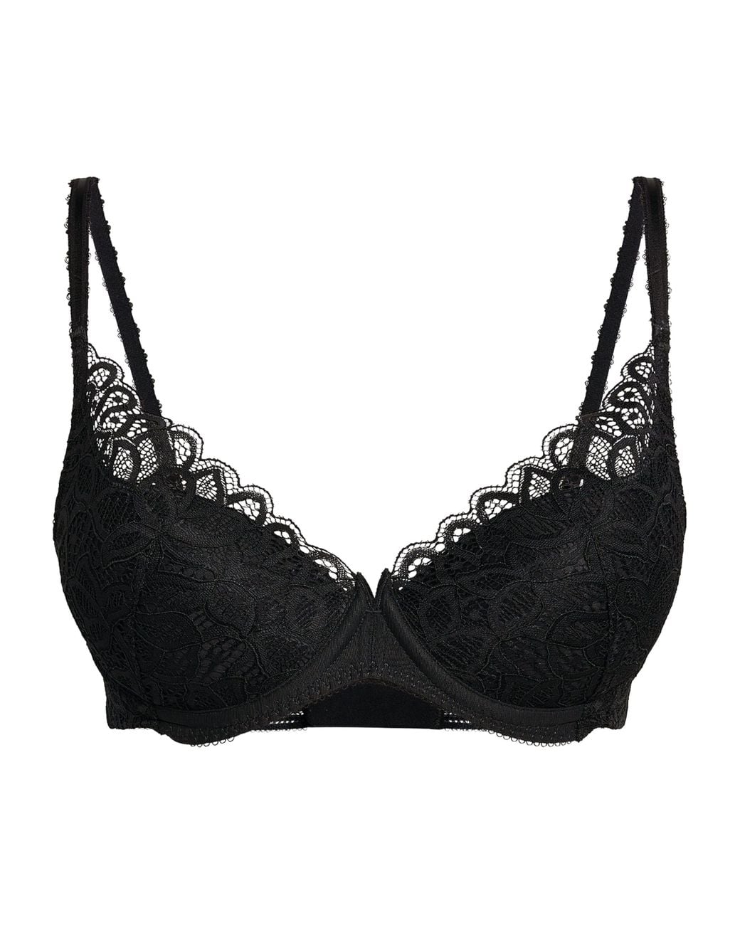 Wacoal Raffine Plunge Bra in Black | Lyst