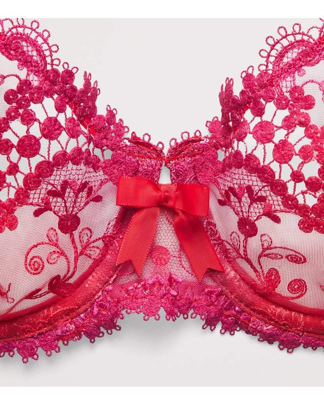 Simone Perele Lace Wish Balconette Bra in Pink | Lyst