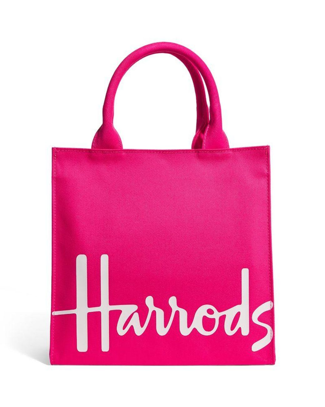 Harrods Small Cotton Logo Tote Bag in Pink | Lyst